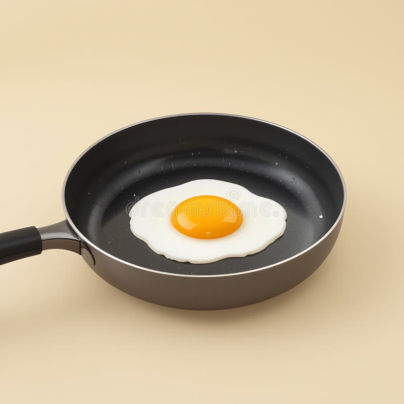 Minimalistic Animation of a Fried Egg AI Generated. Minimalistic ...