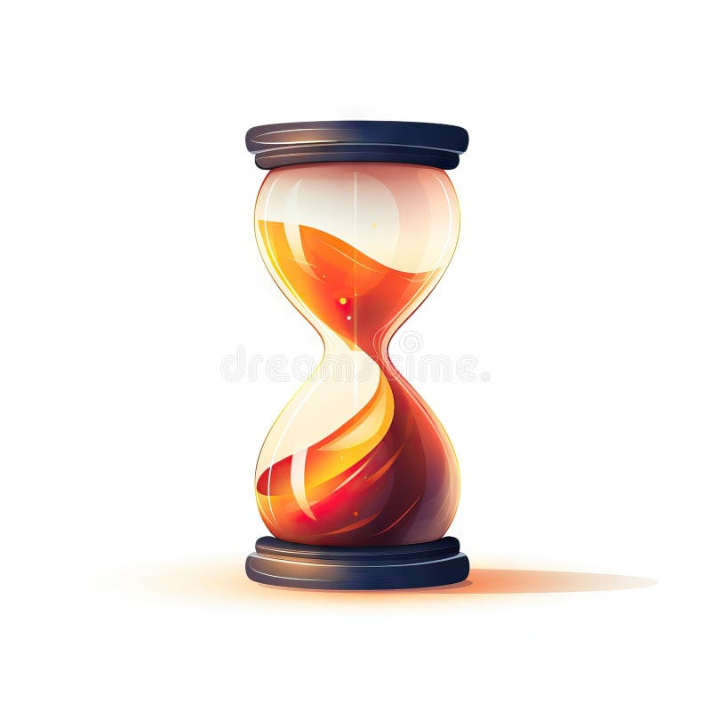 Minimalistic Animation of an Hourglass AI Generated Stock Illustration ...