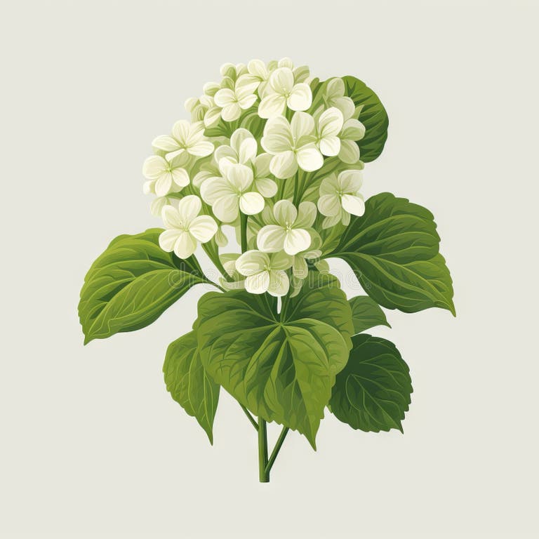 Minimalistic Animation of Hydrangea Flowers AI Generated Stock ...