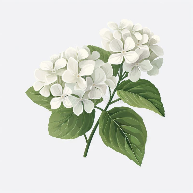 Minimalistic Animation of Hydrangea Flowers AI Generated Stock ...