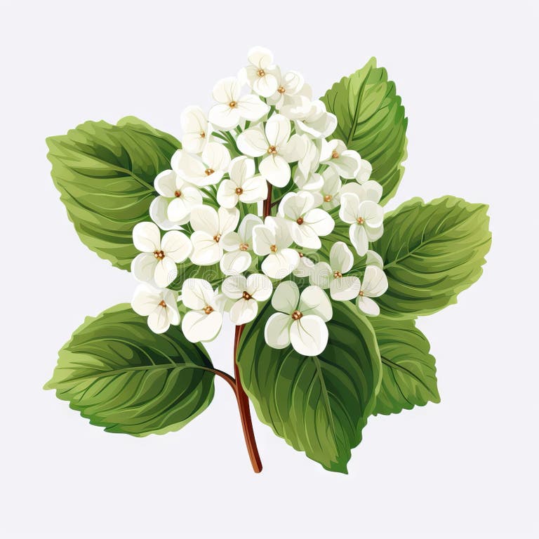 Minimalistic Animation of Hydrangea Flowers AI Generated Stock ...