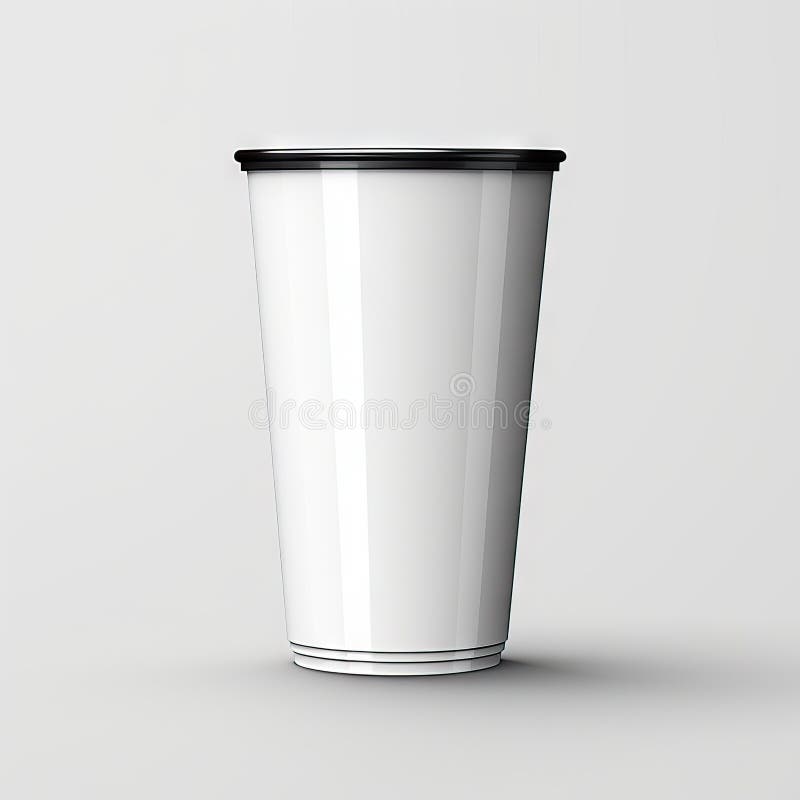Minimalistic Animation of Plastic Cup AI Generated Stock Image - Image ...