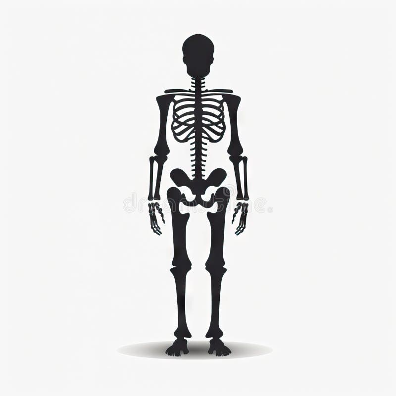 Minimalistic Animation of a Skeleton AI Generated Stock Illustration ...