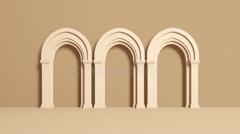 Minimalistic Arch Sculpture: Industrial Angles and Texture-rich ...