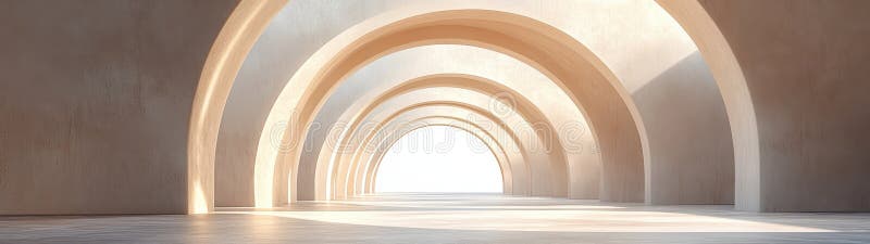 Minimalistic Architecture with Soft Curves and Natural Light Stock ...