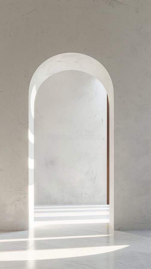 Minimalistic Archway with Soft Sunlight in Modern Interior Design ...