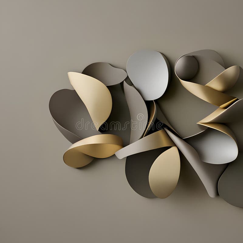 A Minimalistic Arrangement of Overlapping Organic Forms in Neutral ...