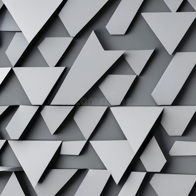 A Minimalistic Arrangement of Overlapping Triangles in Shades of Gray ...