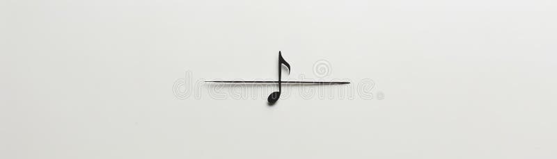 A Minimalistic Art Piece Featuring a Single Musical Note on a Pristine ...
