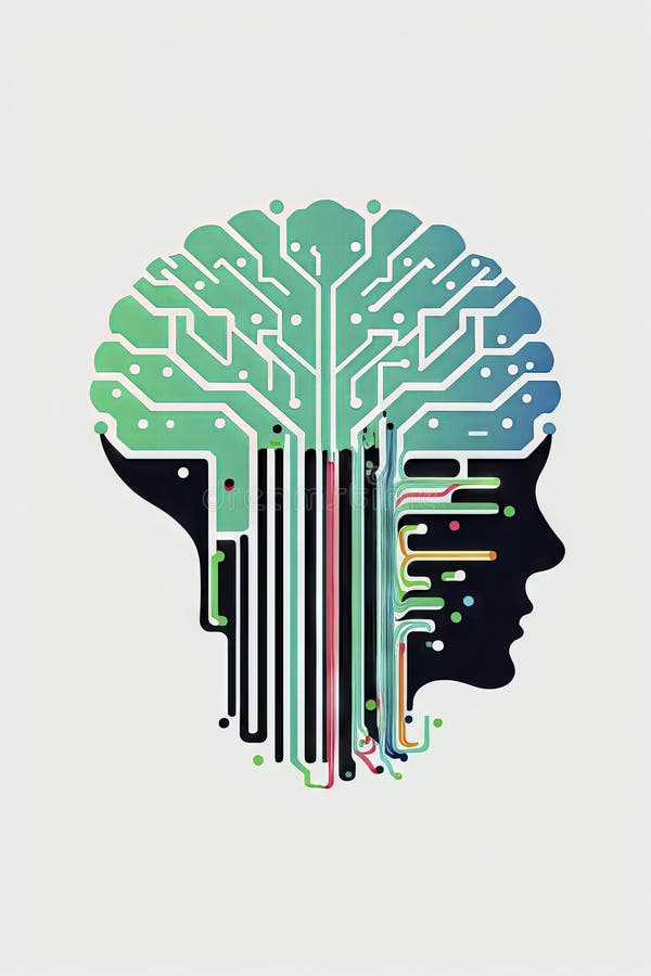 Minimalistic Artificial Intelligence Brain Logo Design for Modern ...