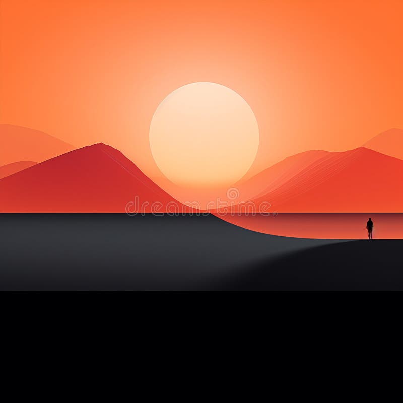 Minimalistic Artwork Illustrating Subdued Dimensions Stock Photo ...