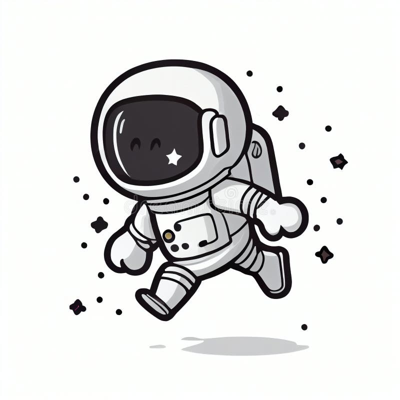 Minimalistic Astronaut Drawing: a Simplistic, Adorable Take on Space ...
