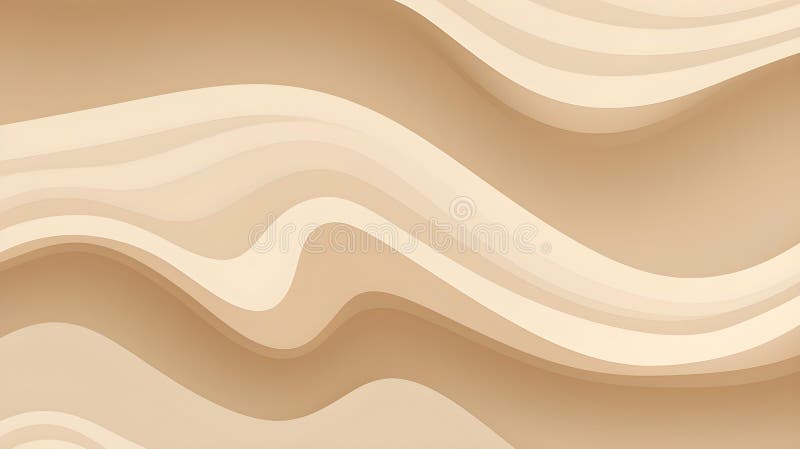 Minimalistic Background of Abstract Waves in Beige Colors. Creative ...