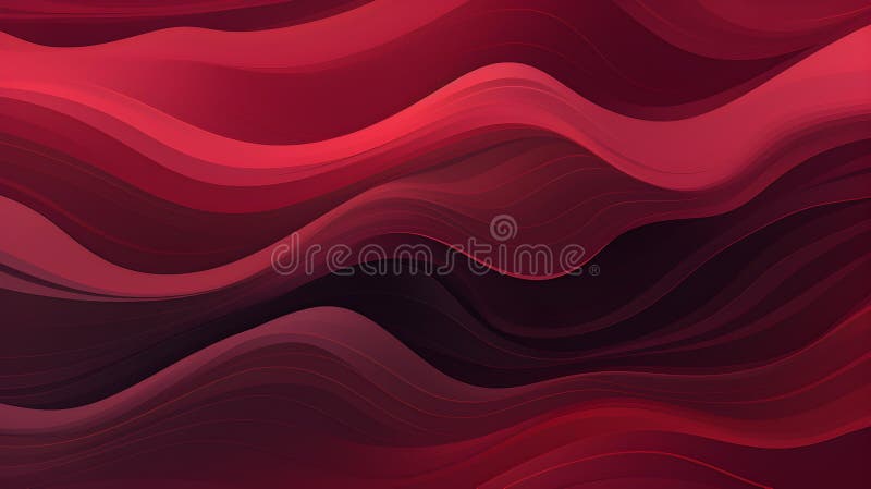 Minimalistic Background of Abstract Waves in Burgundy Colors. Creative ...