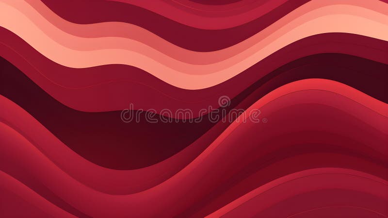 Minimalistic Background of Abstract Waves in Burgundy Colors. Creative ...