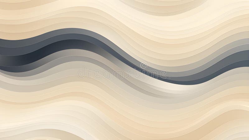 Minimalistic Background of Abstract Waves in Ivory Colors. Creative ...