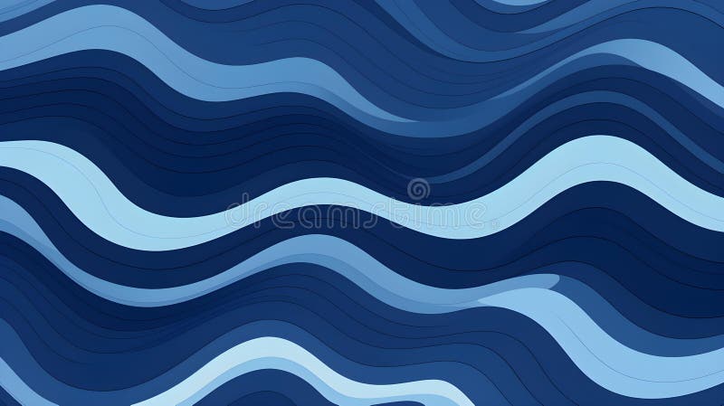 Minimalistic Background of Abstract Waves in Navy Blue Colors. Creative ...