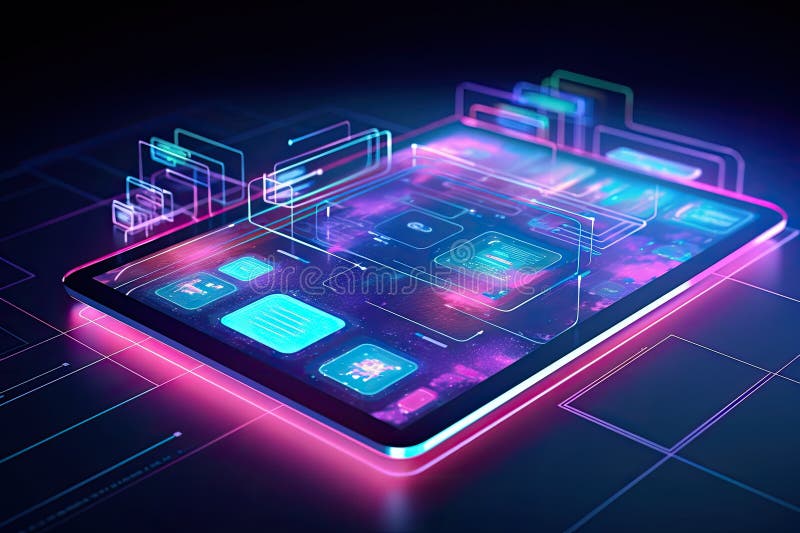 Holographic Interfaces Stock Illustrations – 159 Holographic Interfaces ...