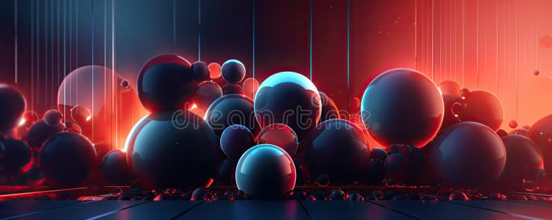 Minimalistic Background with Holographic Elements and Digital Spheres ...