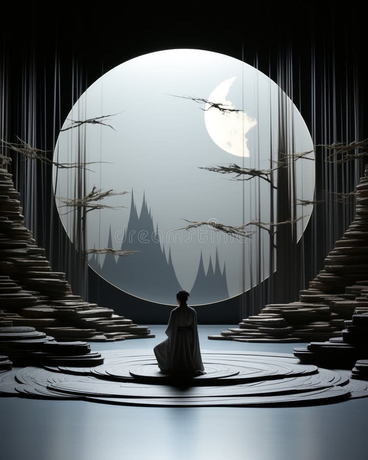 Minimalistic Background in Oriental Philosophical Style Stock ...