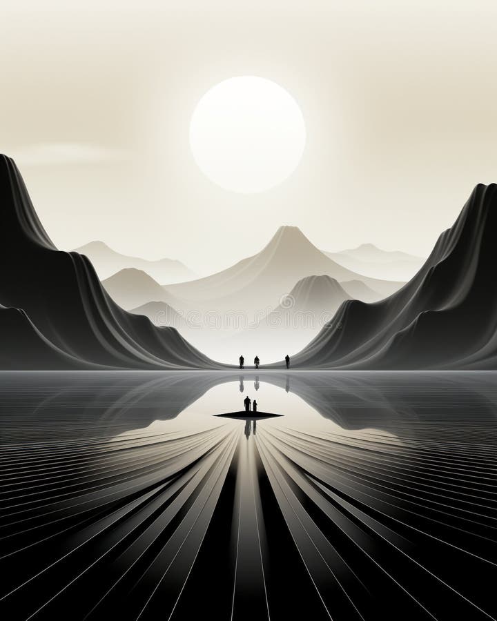 Minimalistic Background in Oriental Philosophical Style Stock ...