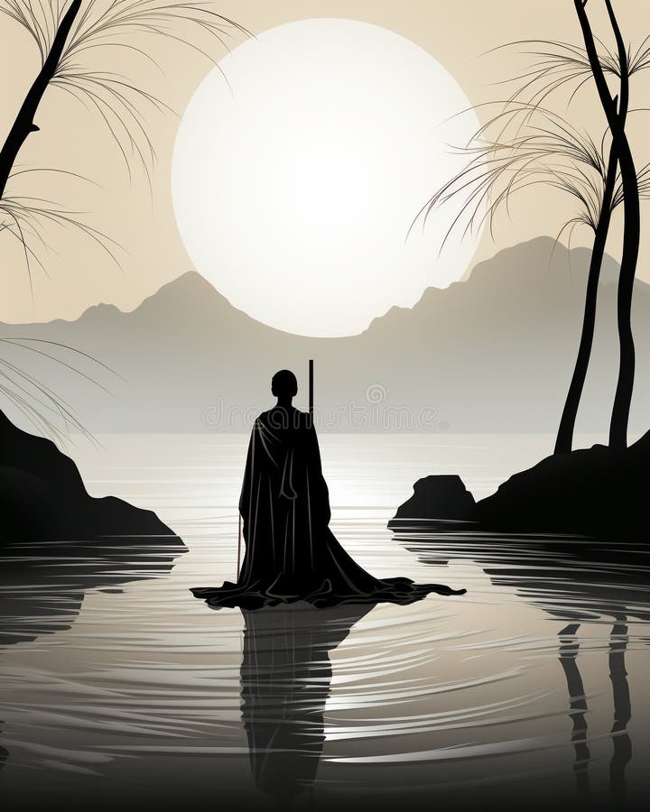 Minimalistic Background in Oriental Philosophical Style Stock ...