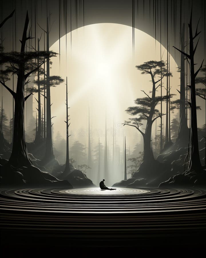 Minimalistic Background in Oriental Philosophical Style Stock ...