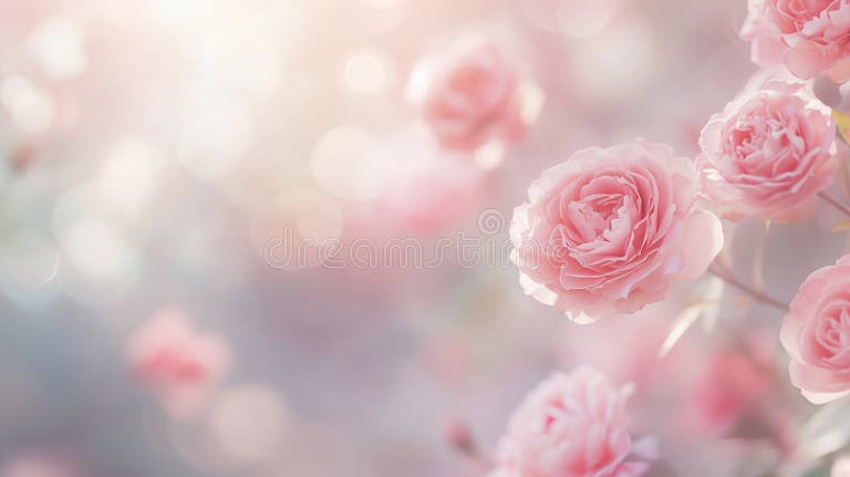 Minimalistic Background with Roses and a Side Effect in the Background ...