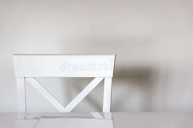 Minimalistic Background with a White Chair at the Table in the Kitchen ...