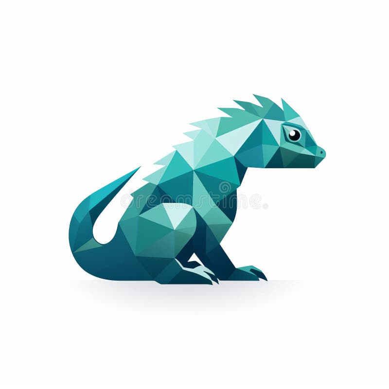 Minimalistic Basilisk Icon on White Background Pattern Design Stock ...