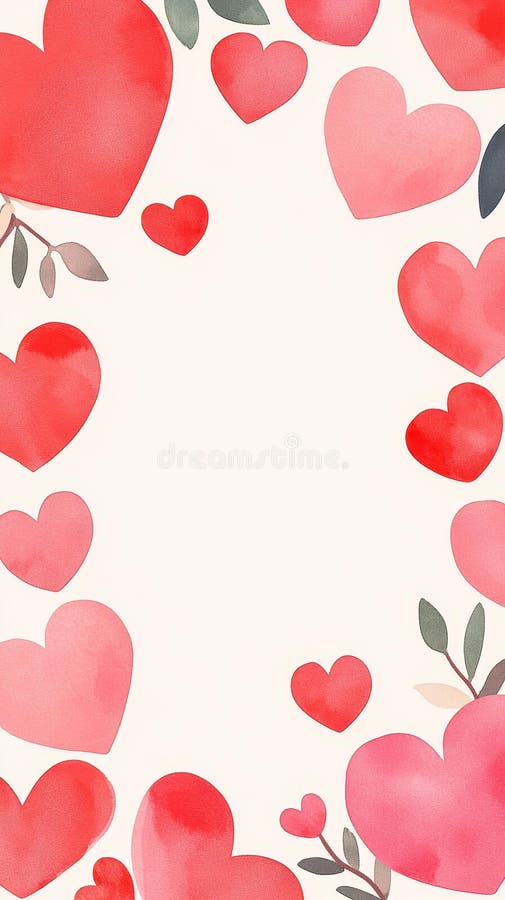 A Minimalistic Beige Valentines Day Background with Empty Middle ...