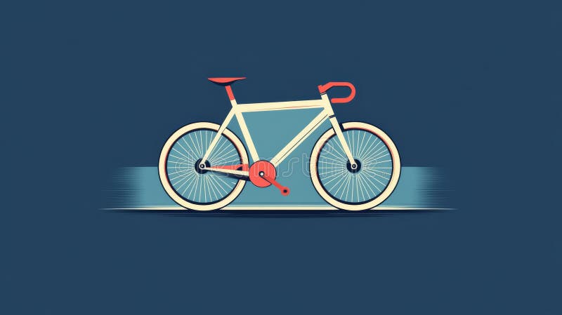Minimalistic Bicycle Design on a Blue Backdrop, Great for Modern Decor ...