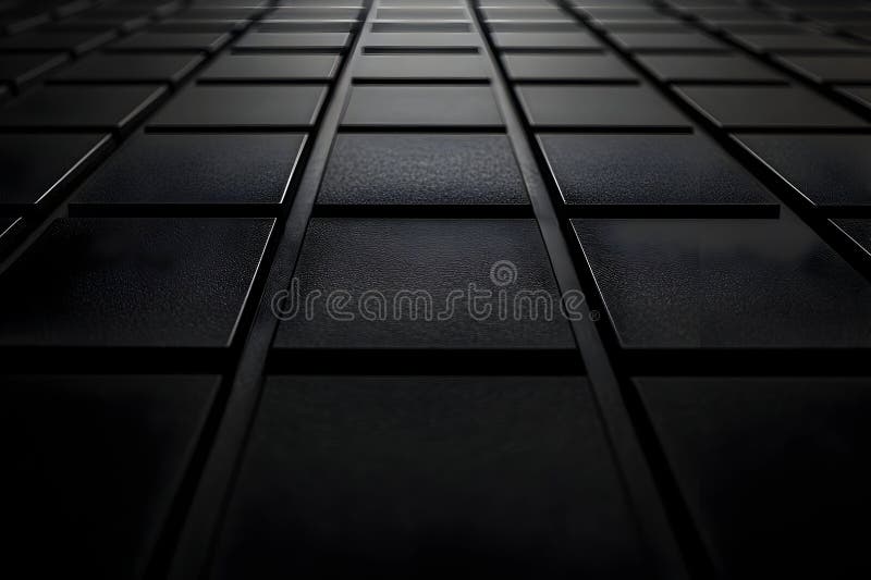 Minimalistic Black Grid Design with Smooth Surface and Fading Light ...