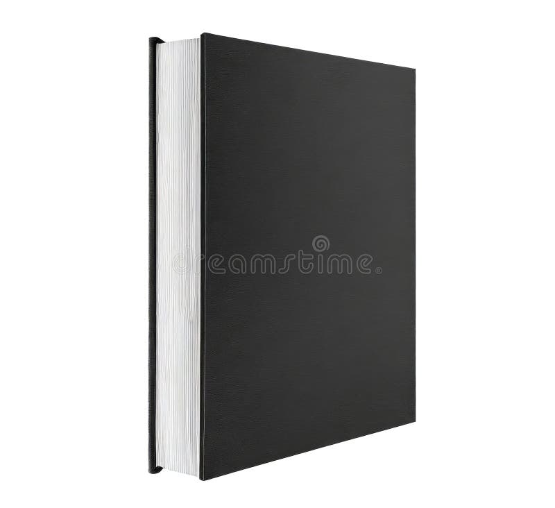 Black Hardcover Book with White Pages Isolated on Transparent ...