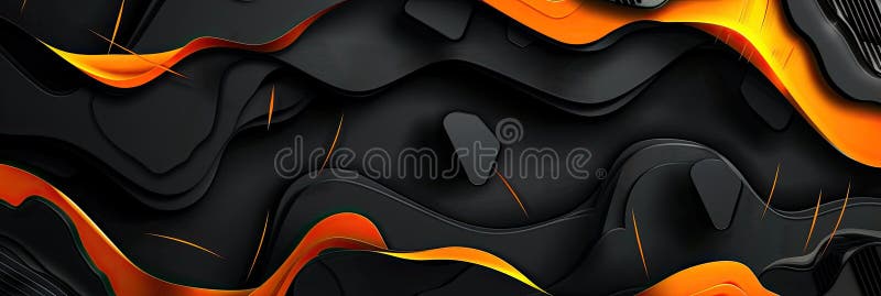 Minimalistic Black and Orange Abstract Background with Clean Lines ...