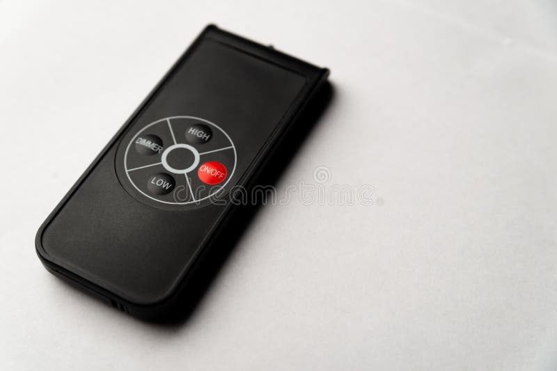 Minimalistic Black Remote Control on White Backgorund Stock Image ...
