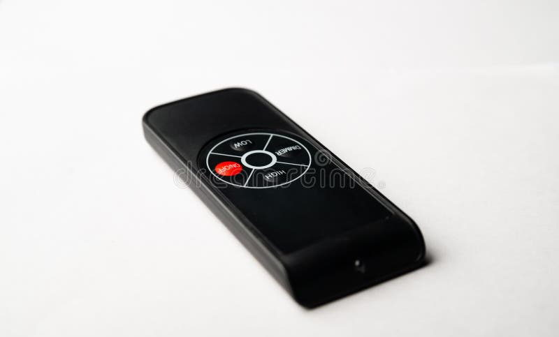 Minimalistic Black Remote Control on White Backgorund Stock Photo ...