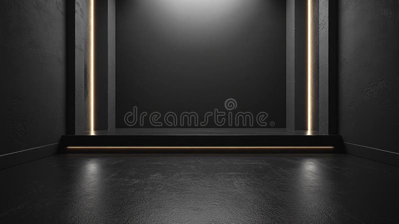 Minimalistic Black Stage with Ambient Lighting Generative AI Stock ...