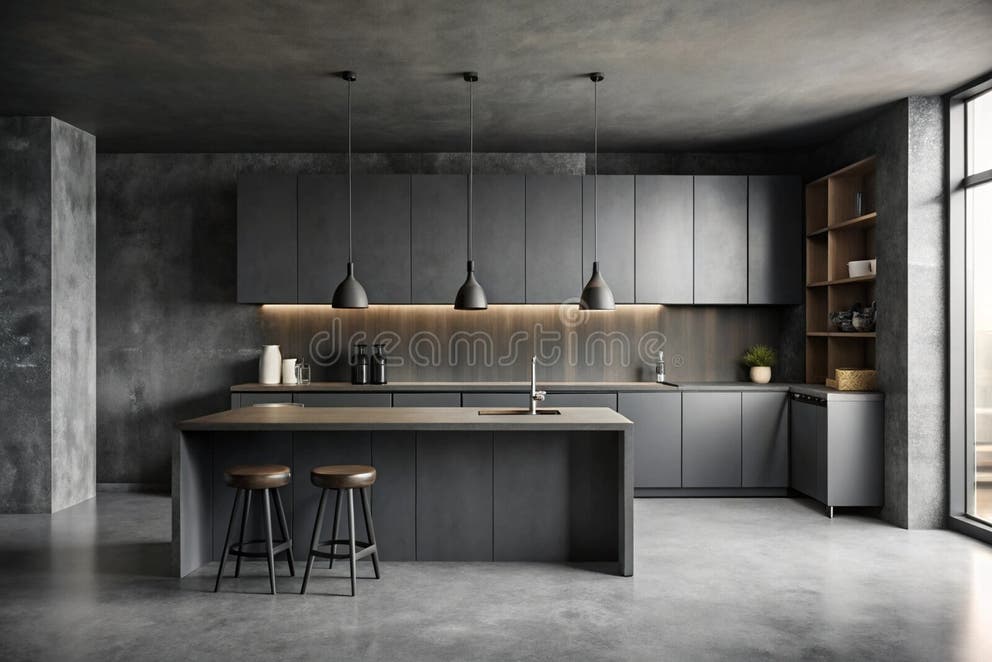 Black Studio Backdrop with Minimal Design Stock Illustration ...