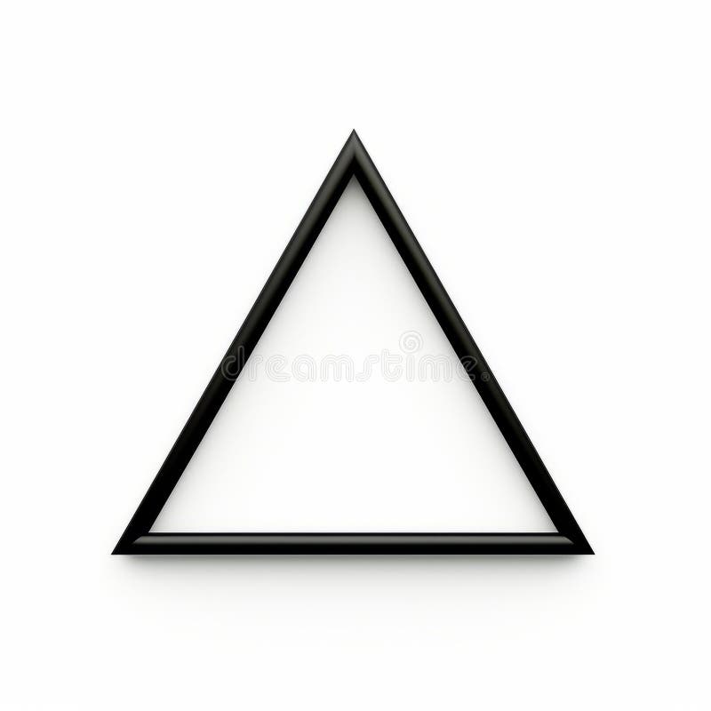 Minimalistic Black Triangle Art on White Background Stock Illustration ...