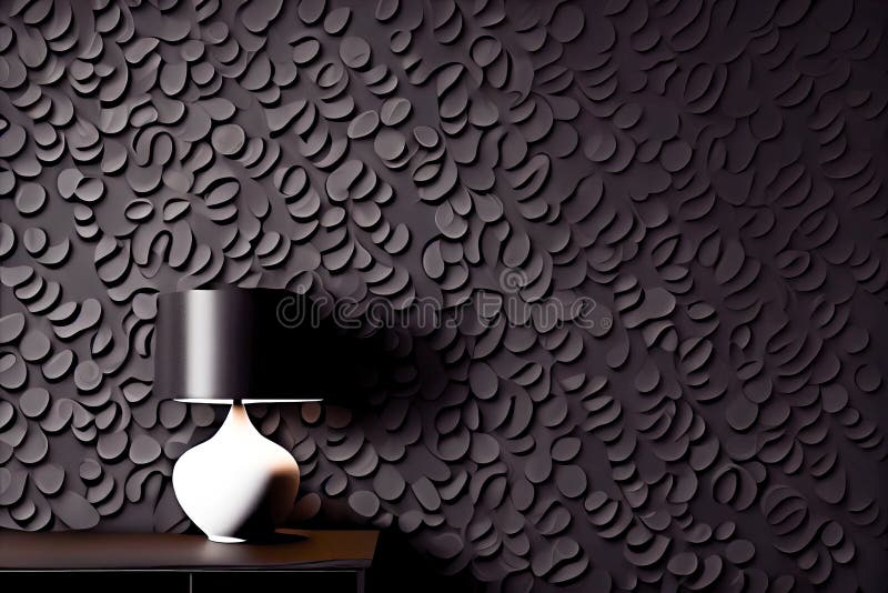 Minimalistic Black Wall Texture in the Room. Generative AI Stock Photo ...
