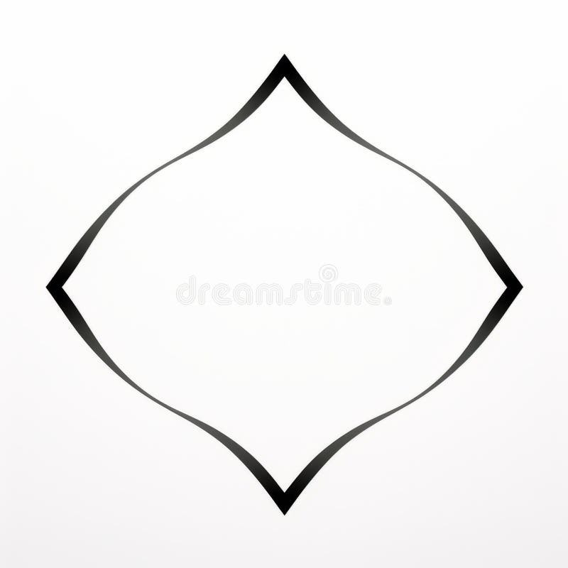 Minimalistic Black and White Diamond Symbol on White Background Stock ...