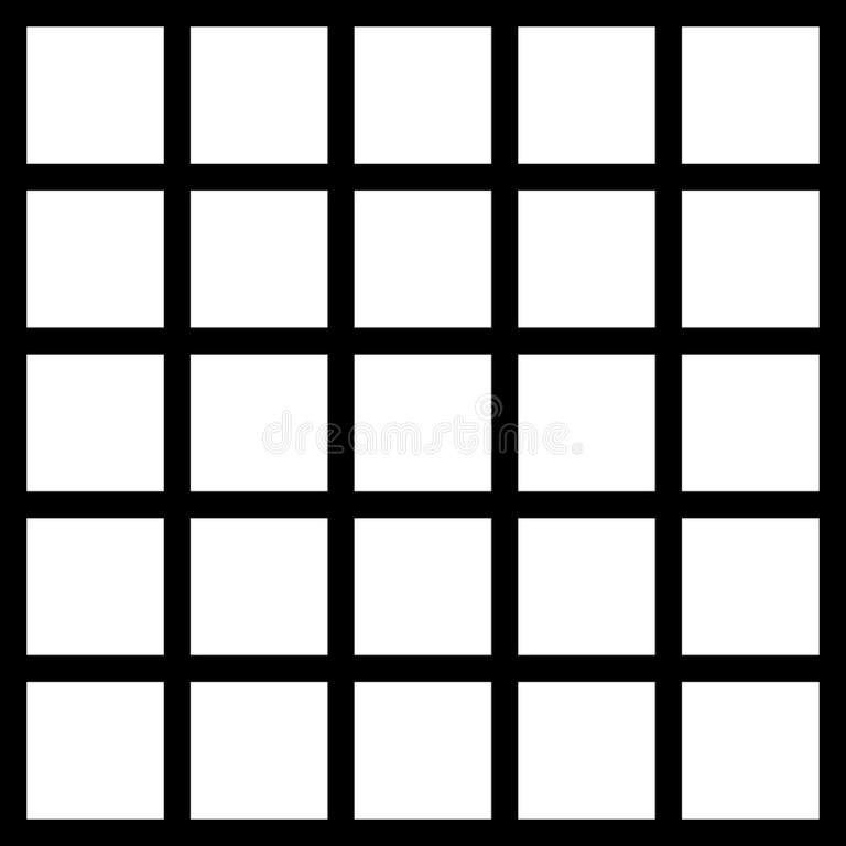 Minimalistic Black and White Grid Pattern with Symmetrical Square ...