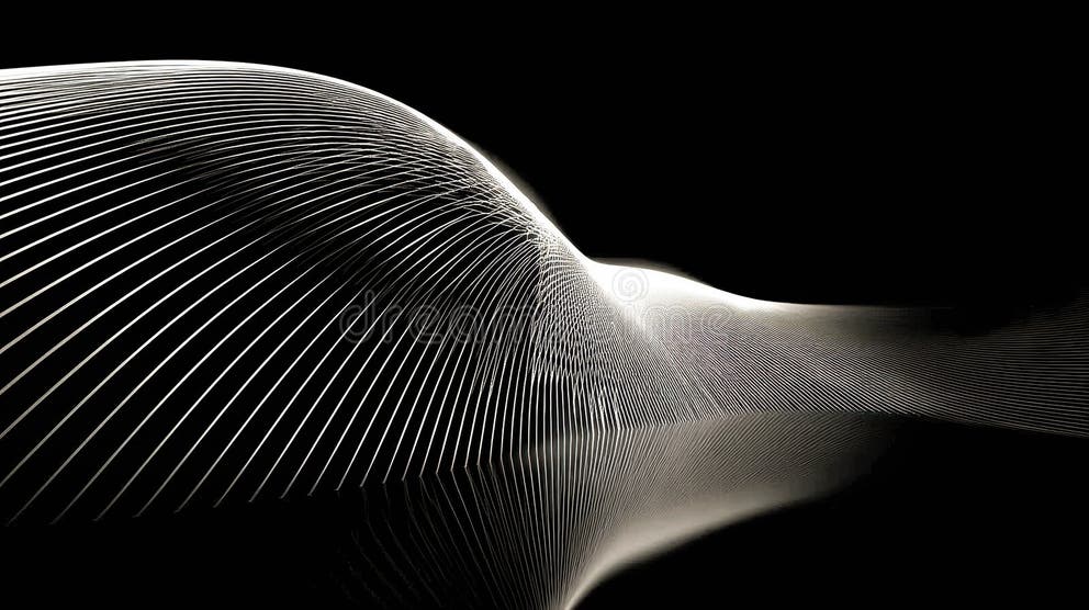 Minimalistic Black and White Line Pattern Creating Rhythmic Motion in ...