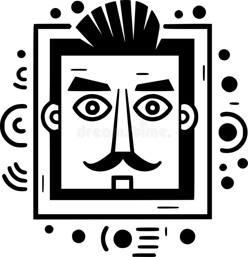 Frame - Black and White Isolated Icon - Vector Illustration Stock ...