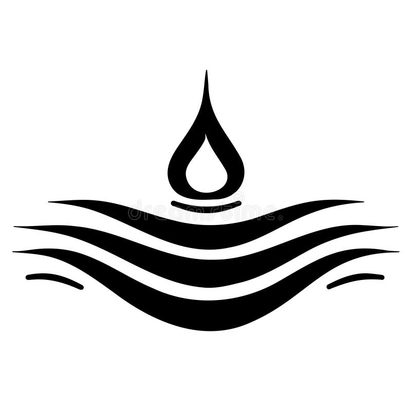 Zen Symbol with Water and Fire Elements Stock Vector - Illustration of ...