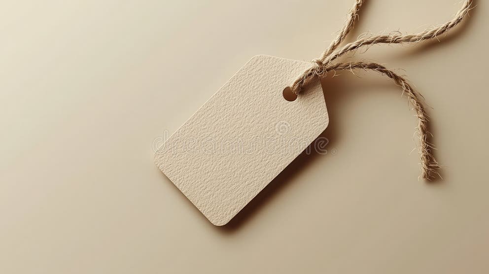 Minimalistic Blank Tag Design Studio Setting Flat Lay Neutral Tones ...
