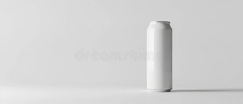Minimalistic Blank White Can with a Smooth Surface, Ready for Branding ...
