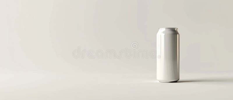 Minimalistic Blank White Can with a Smooth Surface, Ready for Branding ...