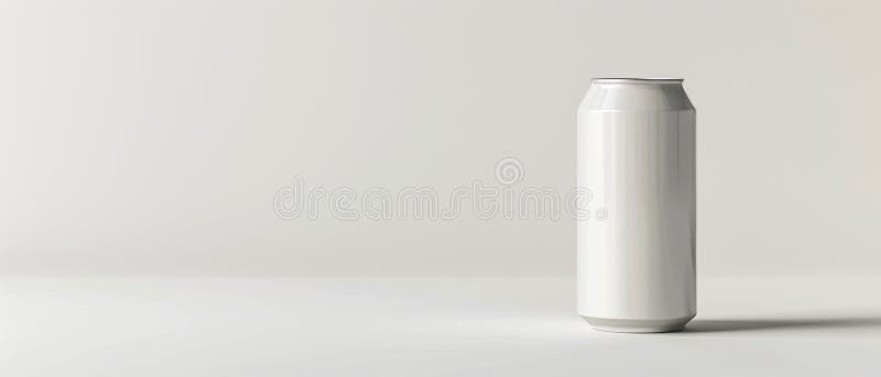 Minimalistic Blank White Can with a Smooth Surface, Ready for Branding ...